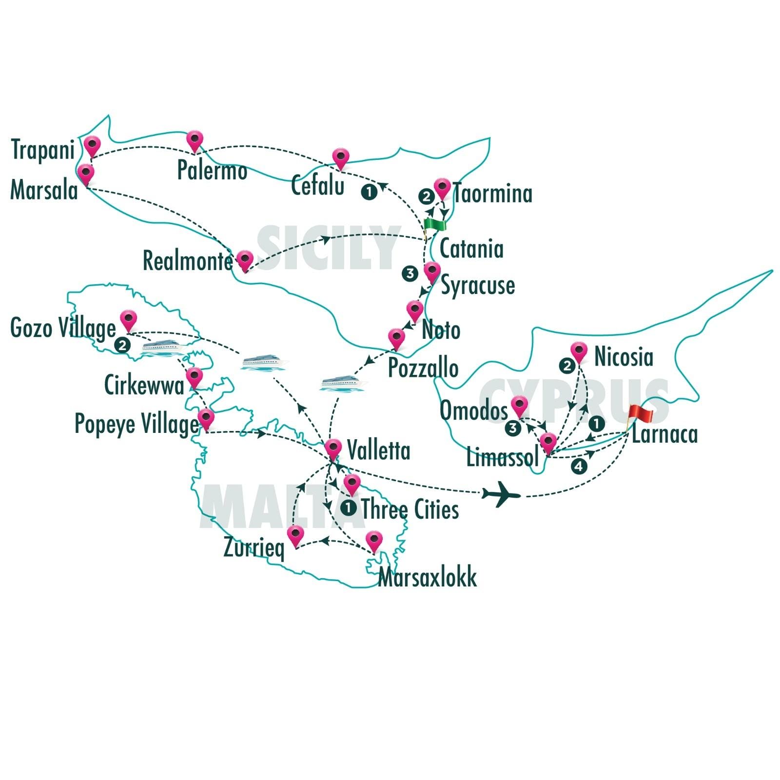 Sicily, Malta & Cyprus - Easy Europe Travel Agency